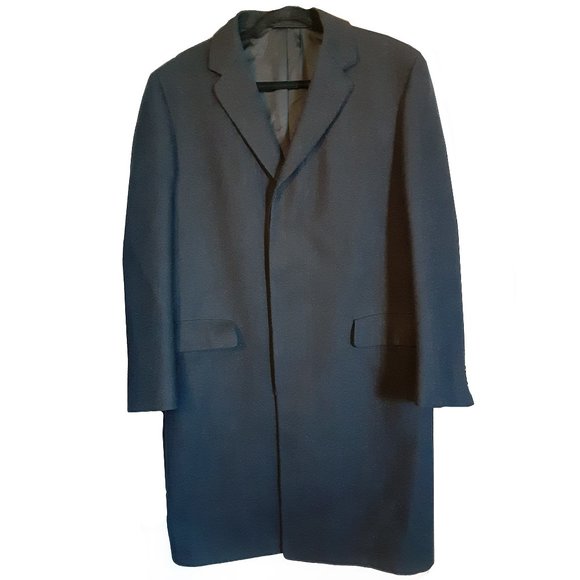 Botany 500 | Jackets & Coats | Mens Botany 50 Wool Black Heavy Overcoat ...